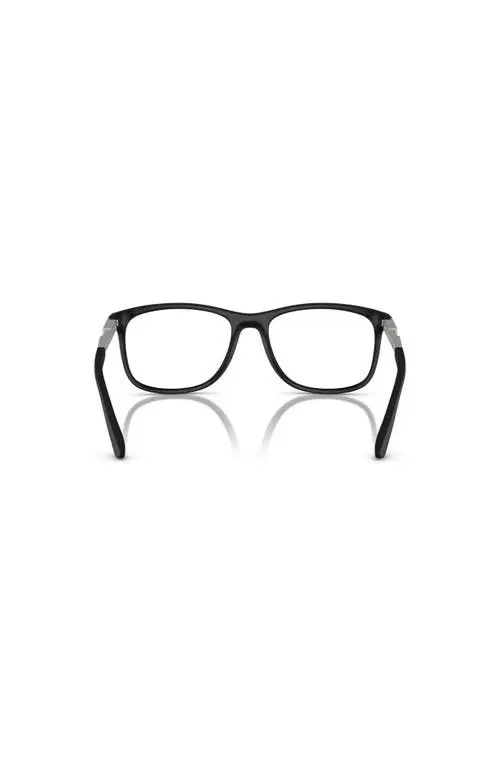 Emporio Armani 55mm Rectangle Eyeglasses - Black