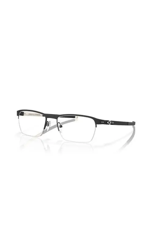Oakley Square Titanium Half Rim Eyeglasses - Black