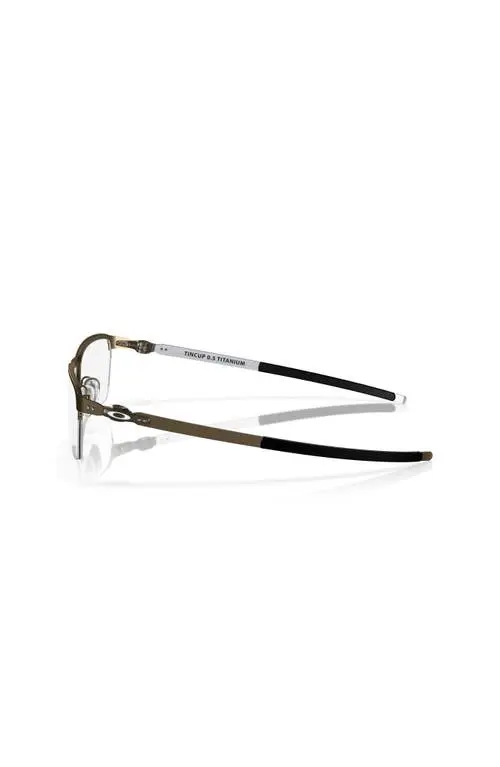 Oakley Square Titanium Half Rim Eyeglasses - Grey