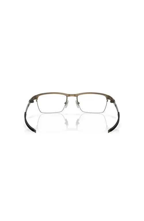Oakley Square Titanium Half Rim Eyeglasses - Grey
