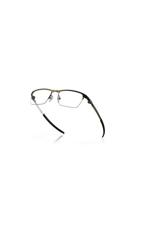 Oakley Square Titanium Half Rim Eyeglasses - Grey