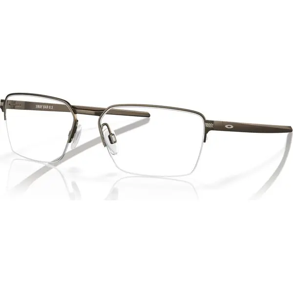 Oakley 56mm Rectangle Optical Glasses - Grey