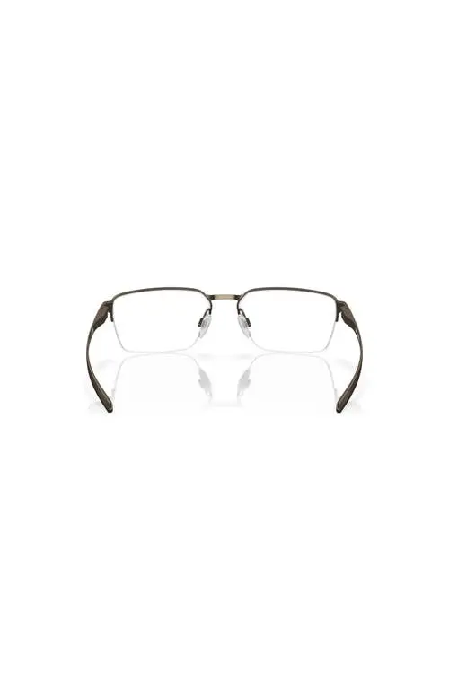 Oakley 56mm Rectangle Optical Glasses - Grey