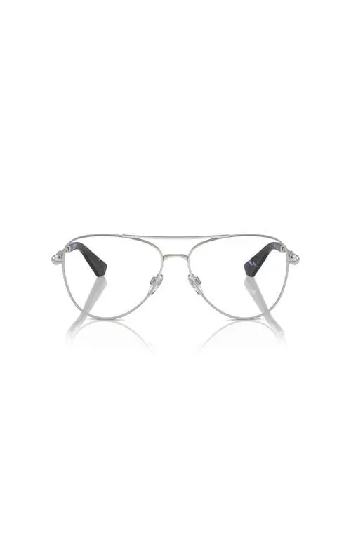 Burberry 57mm Pilot Eyeglasses - Silver
