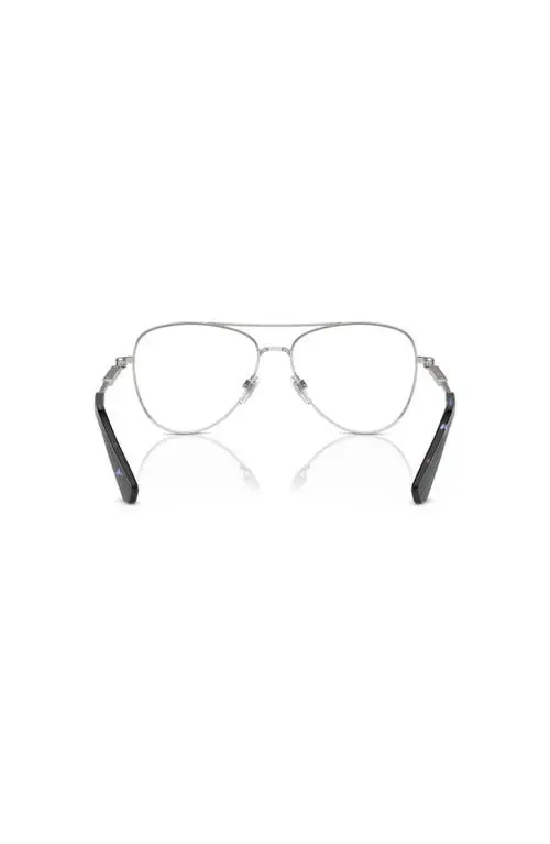Burberry 57mm Pilot Eyeglasses - Silver