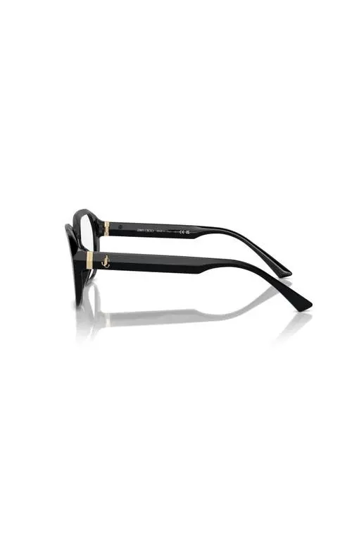 JIMMY CHOO 55mm Butterfly Optical Glasses - Black