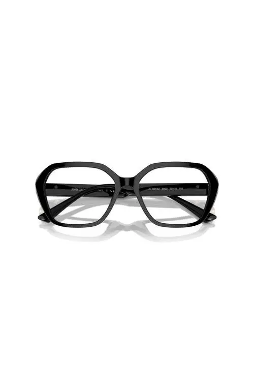 JIMMY CHOO 55mm Butterfly Optical Glasses - Black