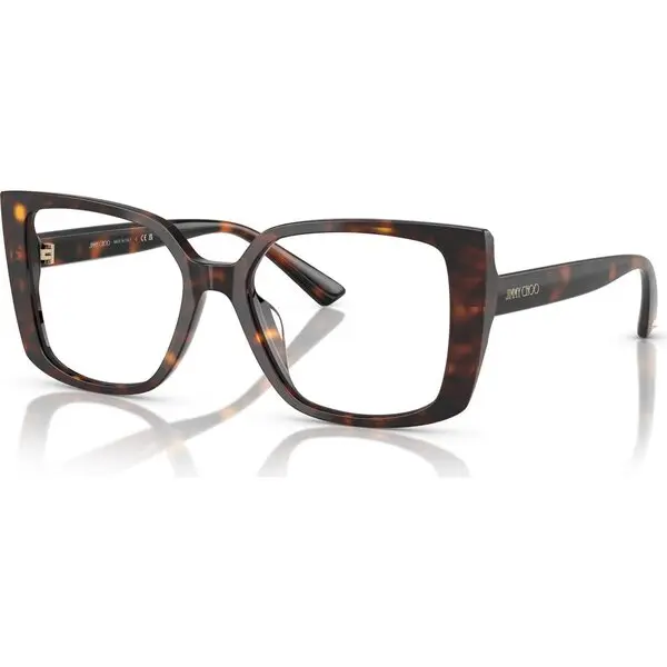 JIMMY CHOO 51mm Butterfly Optical Glasses - Tortoise