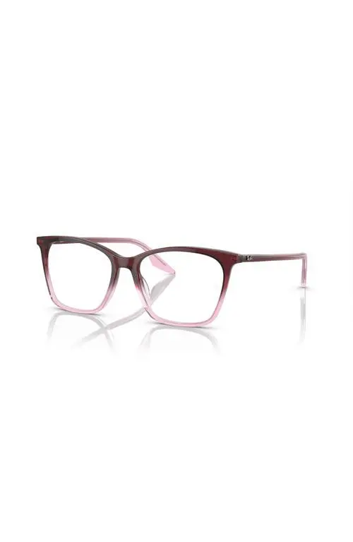 Ray-ban 52mm Cat Eye Optical Glasses - Red