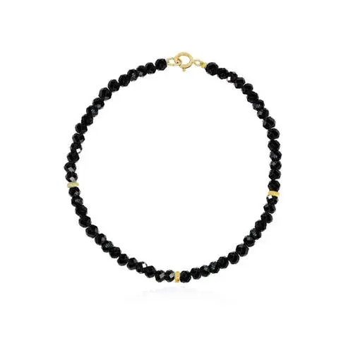 THE LOVERY FINE JEWELRY 14k Yellow Gold Bead Bracelet - Black Spinel