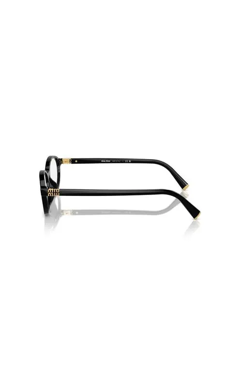 Miu Miu 54mm Oval Optical Glasses - Black
