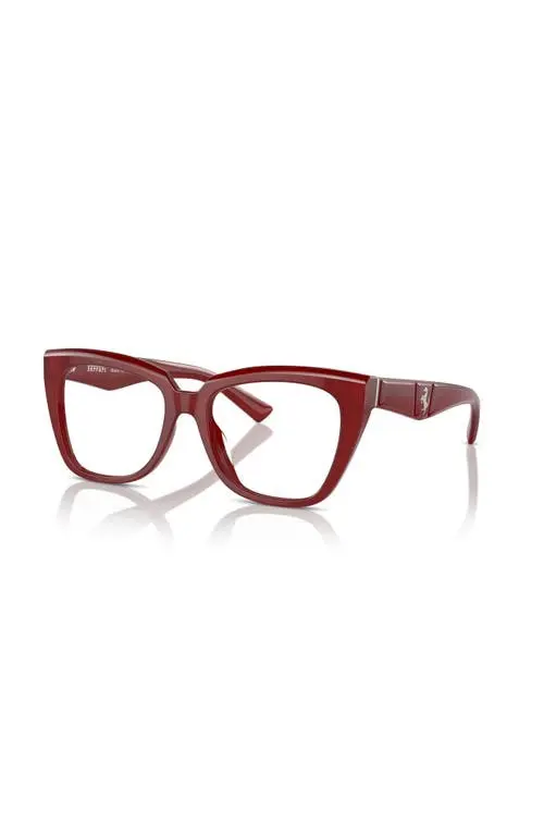FERRARI 54mm Square Optical Glasses - Red