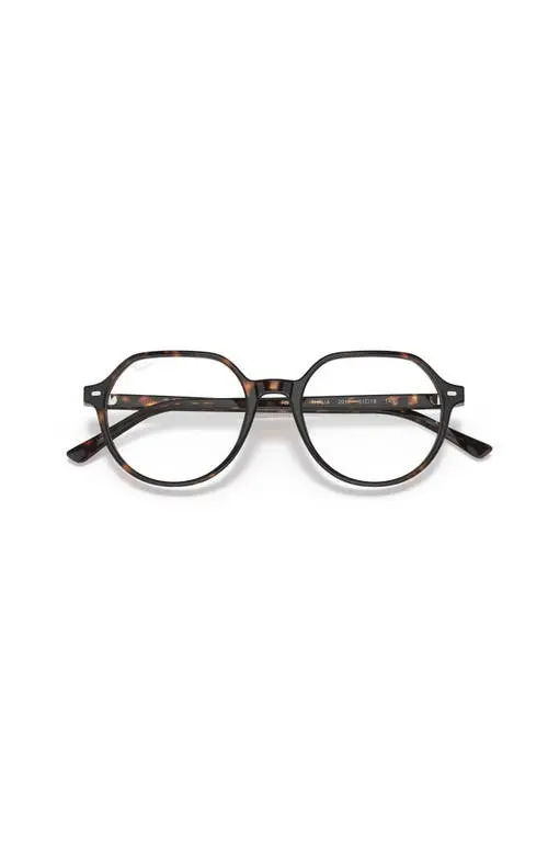 Ray-ban Acetate Round Frame Eyeglasses - Tortoise