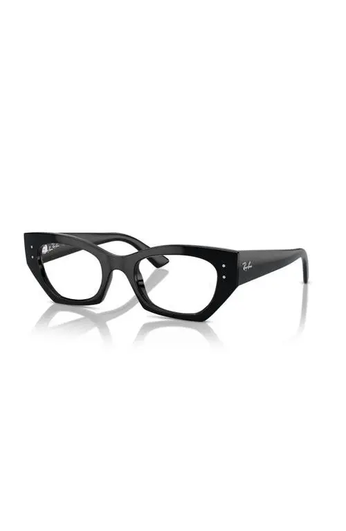 Ray-ban 52mm Irregular Eyeglasses - Black