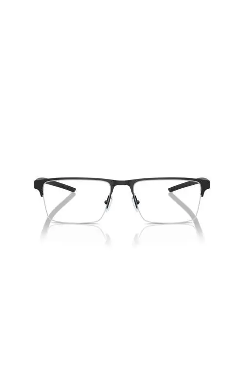 SCUDERIA FERRARI Rectangle Half-rim Eyeglasses - Black