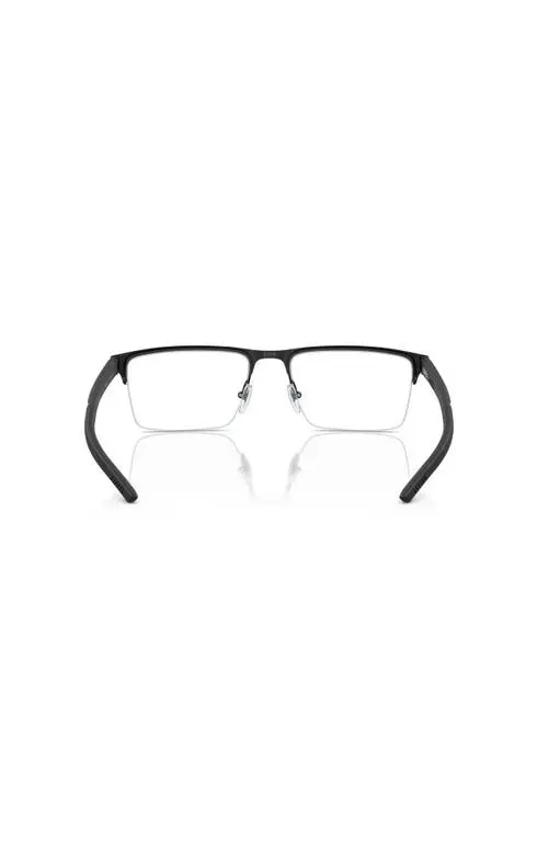 SCUDERIA FERRARI Rectangle Half-rim Eyeglasses - Black