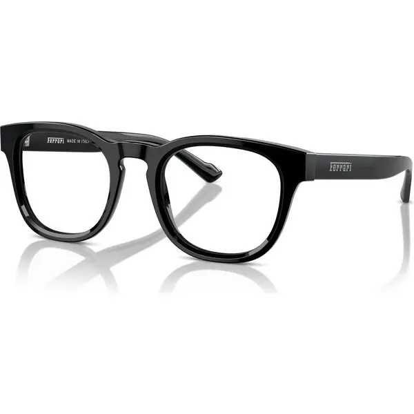 FERRARI 51mm Round Eyeglasses - Black