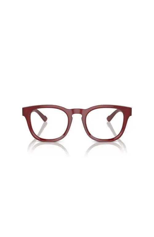 FERRARI 51mm Round Eyeglasses - Red