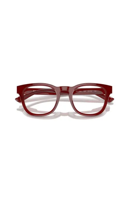 FERRARI 51mm Round Eyeglasses - Red