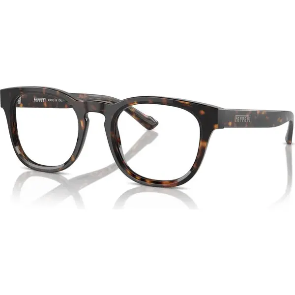 FERRARI 51mm Round Eyeglasses - Tortoise