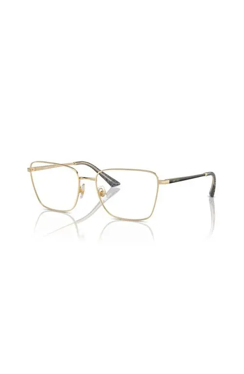 JIMMY CHOO 53mm Rectangle Eyeglasses - Gold