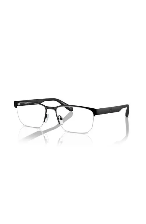 Emporio Armani 56mm Irregular Eyeglasses - Black
