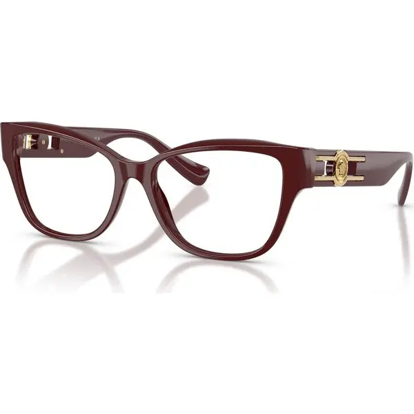 Versace 54mm Rectangle Optical Glasses - Red