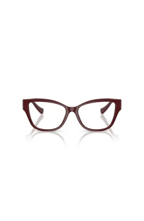 Versace 54mm Rectangle Optical Glasses - Red