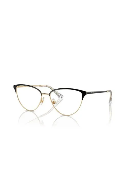 JIMMY CHOO 55mm Cat Eye Optical Glasses - Black