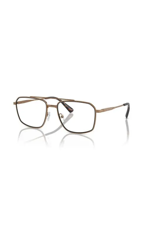 Michael Kors 56mm Square Full Rim Eyeglasses - Gold