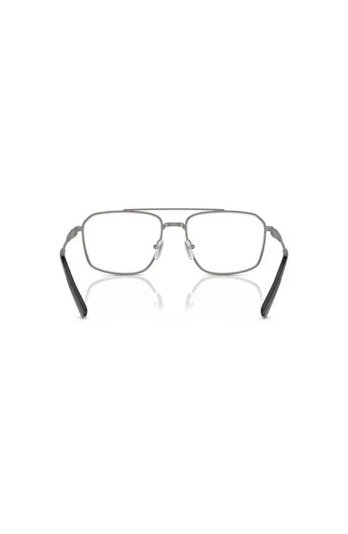 Michael Kors Square Metal Full Rim Eyeglasses - Grey