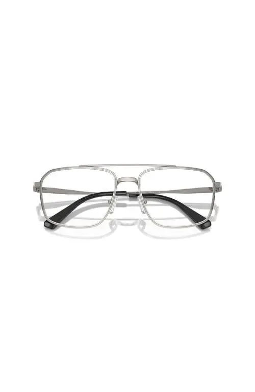 Michael Kors Square Metal Full Rim Eyeglasses - Grey