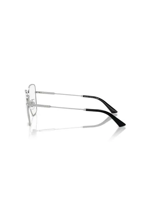 JIMMY CHOO 53mm Square Full Rim Optical Glasses - Silver