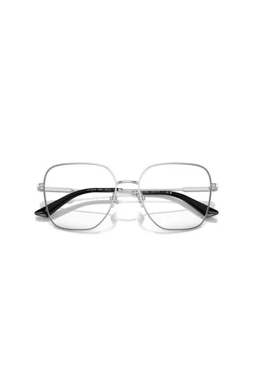 JIMMY CHOO 53mm Square Full Rim Optical Glasses - Silver