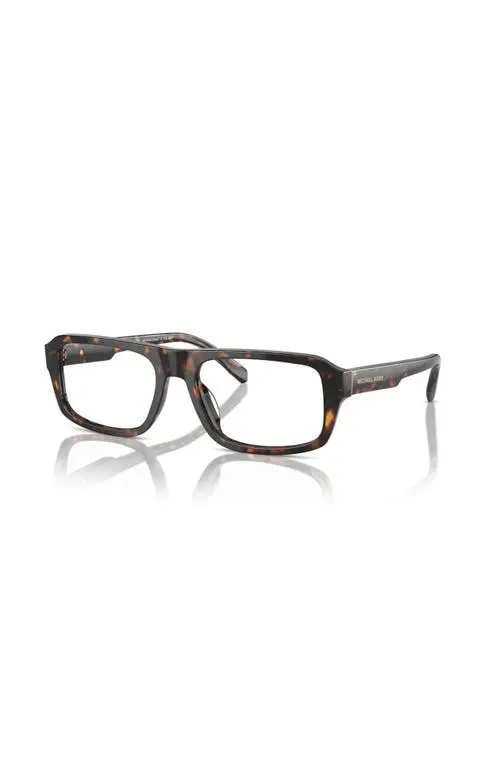 Michael Kors 56mm Irregular Full Rim Eyeglasses - Tortoise