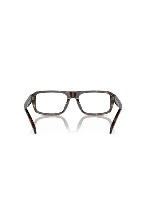 Michael Kors 56mm Irregular Full Rim Eyeglasses - Tortoise