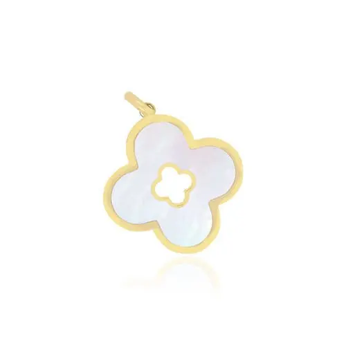 THE LOVERY FINE JEWELRY Clover Cut Out Charm - Mother Of Pearl