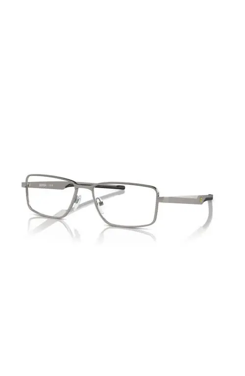 SCUDERIA FERRARI 57mm Rectangle Full Rim Eyeglasses - Silver