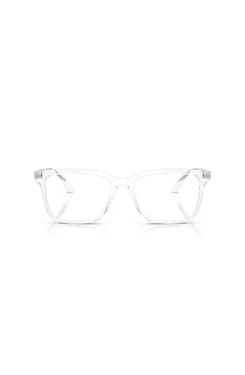 Prada 56mm Rectangle Optical Glasses - Transparent