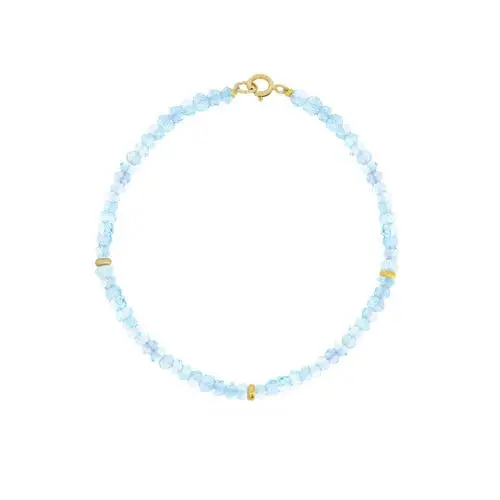 THE LOVERY FINE JEWELRY 14k Yellow Gold Bead Bracelet - Blue Topaz