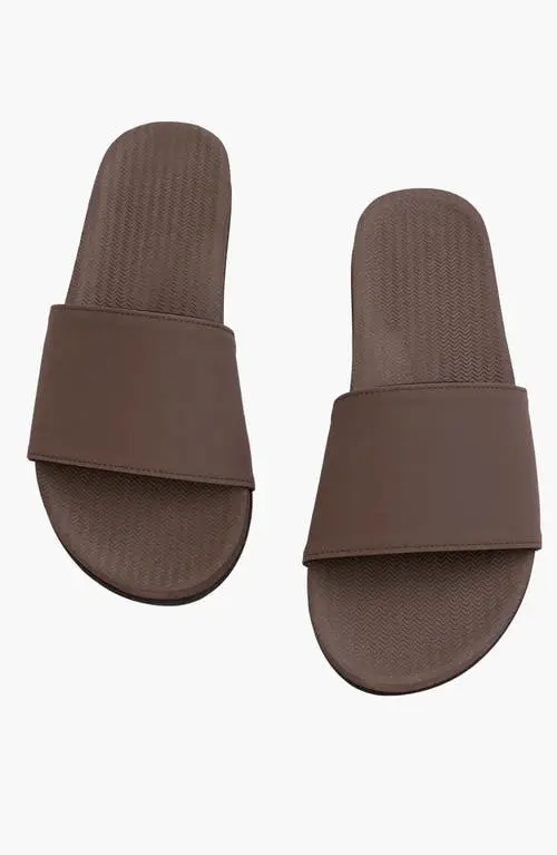 INDOSOLE Responsibly-made Tire Sole Slide Sandals - Soil
