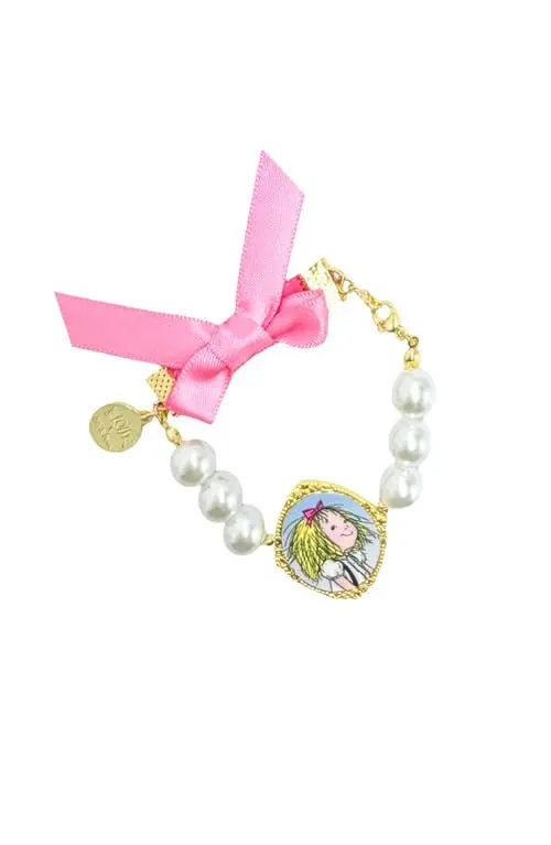BITS & BOWS Pearls Cameo Bracelet - Pink/white