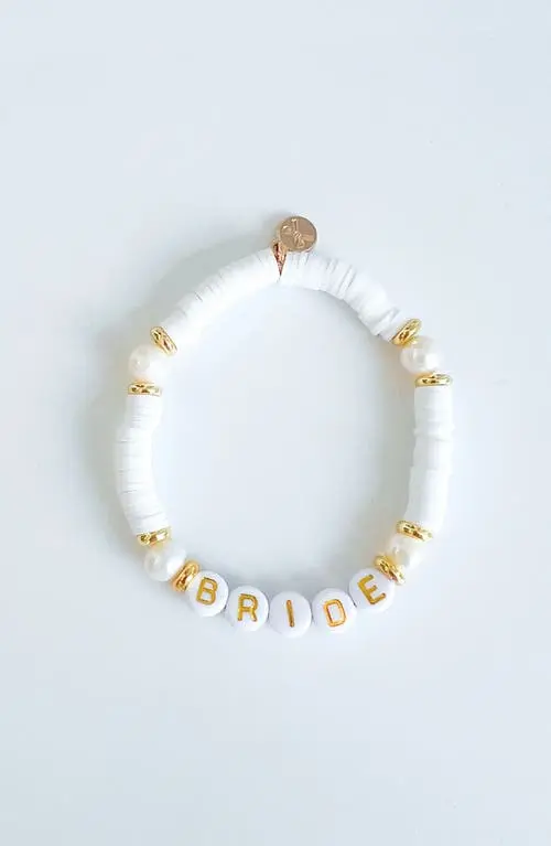 BITS & BOWS Bride Bracelet - White