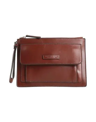 THE BRIDGE Leather Clutch - Brown