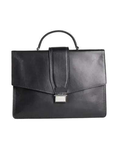 THE BRIDGE Leather Laptop Bag - Black