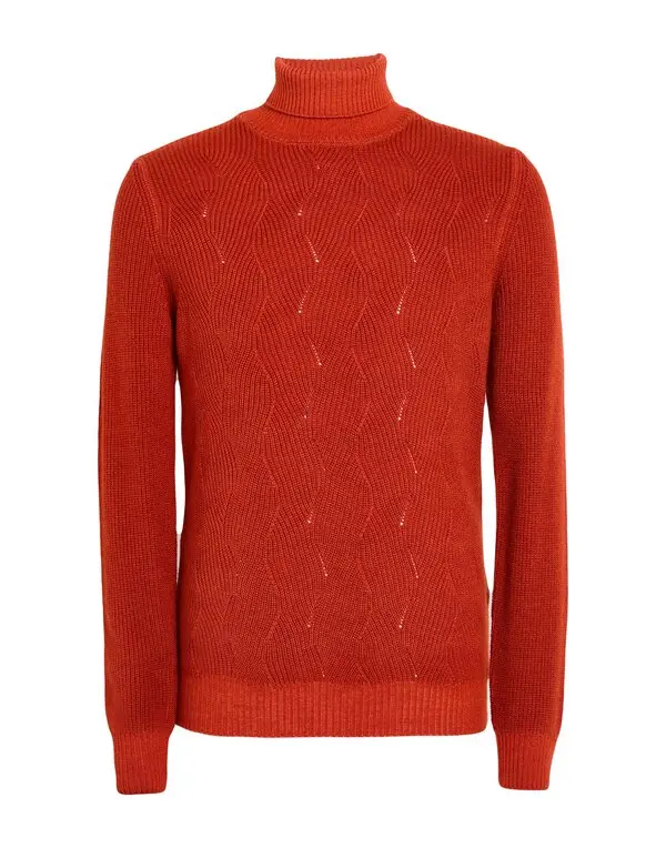 MOORER Turtleneck Wool Sweater - Red
