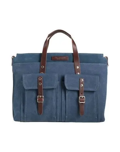 THE BRIDGE Handbag In Leather And Textile Fibers - Blue