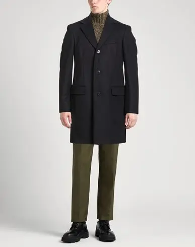 HACKETT Single-breasted Wool-cashmere Coat - Navy