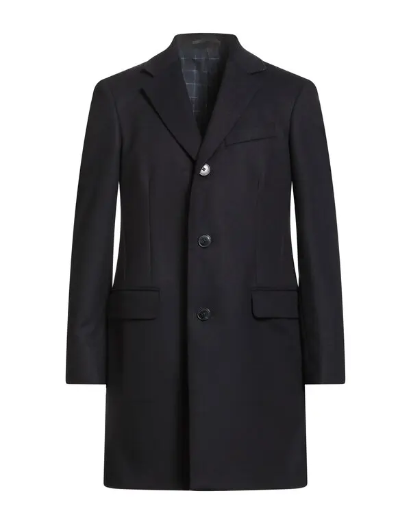 HACKETT Single-breasted Wool-cashmere Coat - Navy