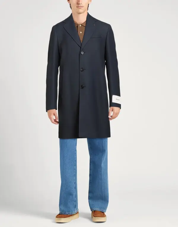 PAOLONI Single-breasted Gabardine Coat